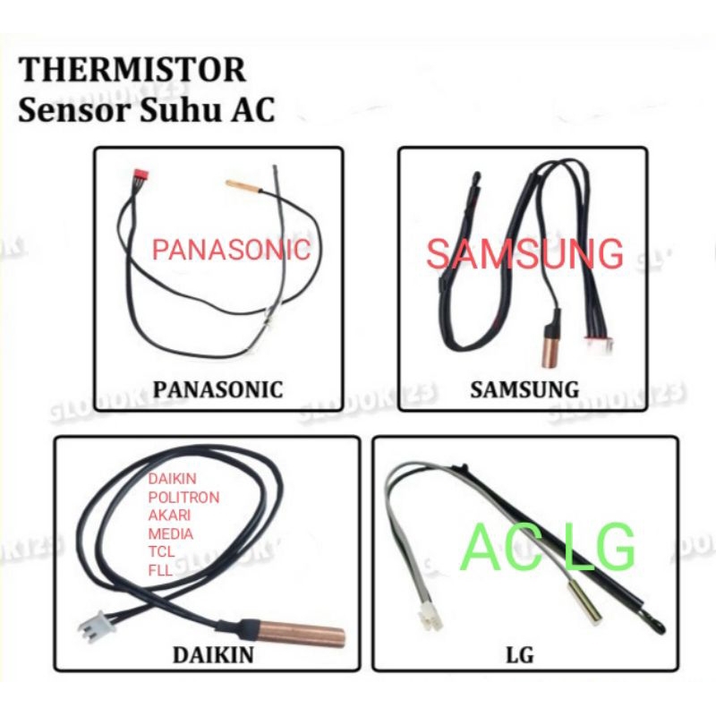 Jual TERMIS Thermistor double multi cina universal ac untuk semua merk ...