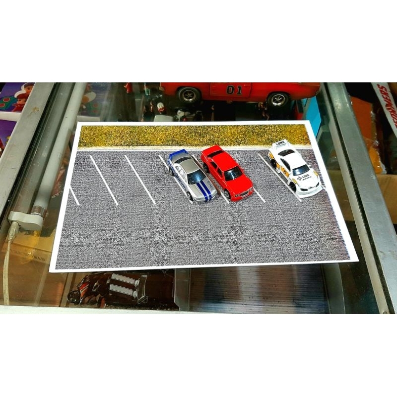 Jual diorama papercraft jalan raya dan parkiran type B10 skala 1/64 ...