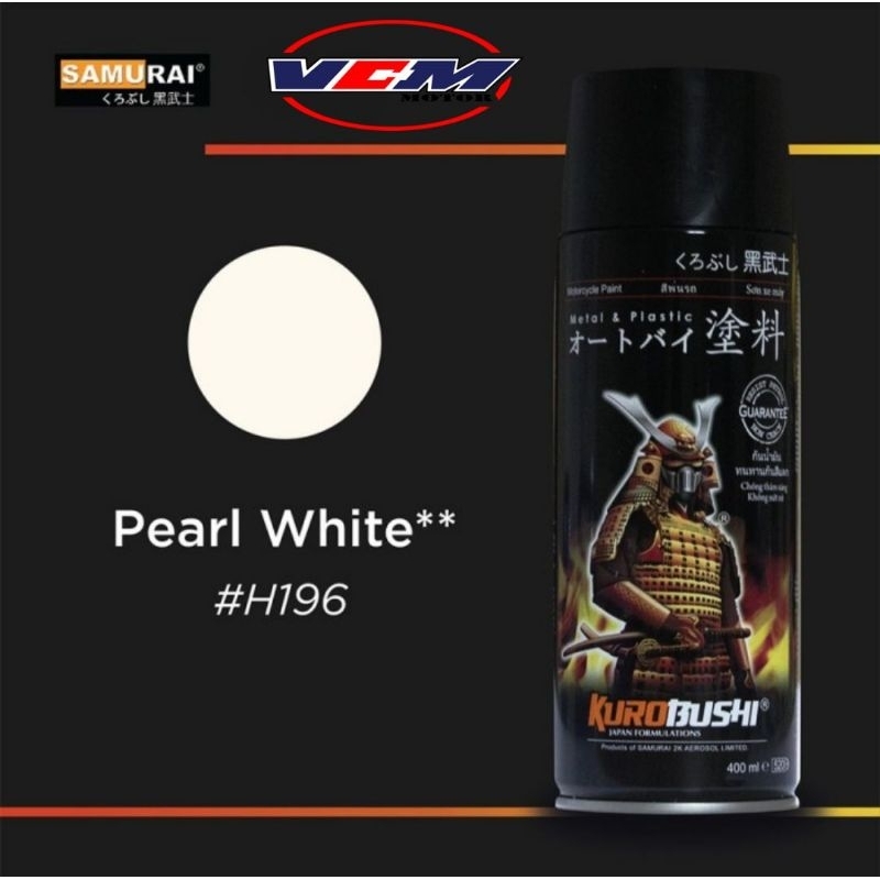Jual H196 (Pearl White / Putih Mutiara) Cat Semprot Aerosol Samurai ...