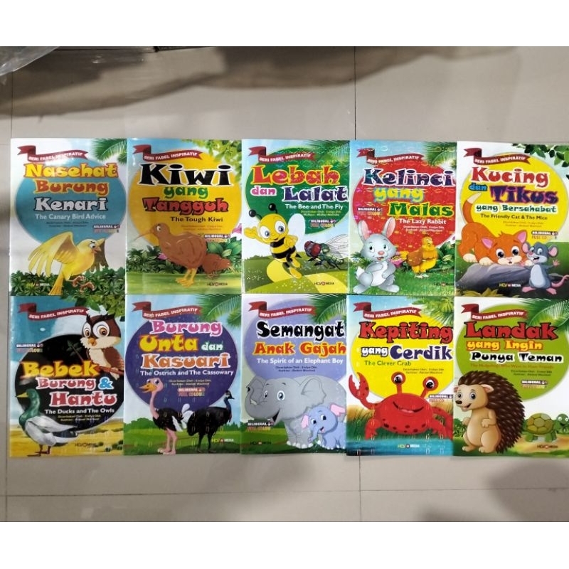 Jual BUKU FABEL CERITA ANAK DAN DONGENG BINATANG BILINGUAL NASEHAT ...