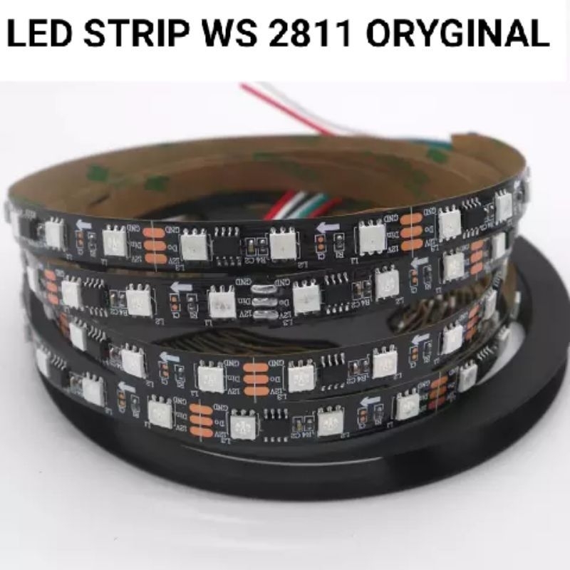 Jual LED Strip WS2811 ic worldsemi black pcb 12V 60Led/meter 5meter ...