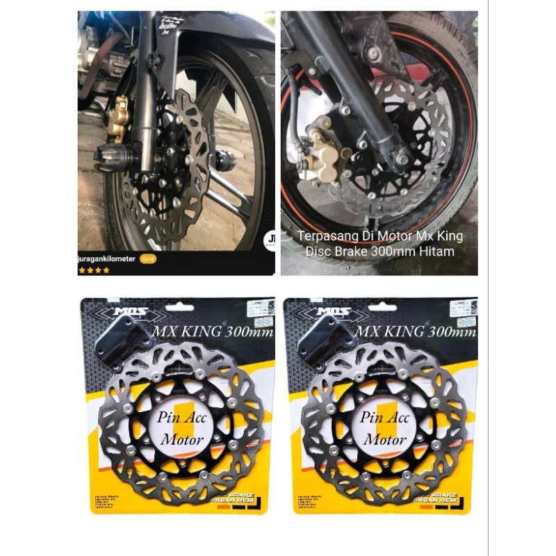 Jual Piringan Disc Cakram Depan Variasi Model PSM Hitam Diameter 300mm PNP Motor Mx king Old MX ...