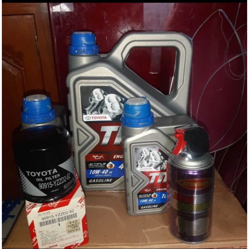 Jual paket oli mesin Toyota Tmo 10w-40 innova Fortuner bensin 5 macam ...