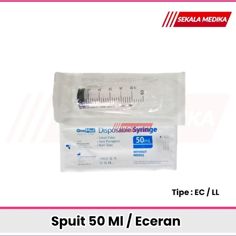 Jual SYRINGE 50Ml EC/LL DISPOSABLE SPUIT 50CC / PCS | Shopee Indonesia