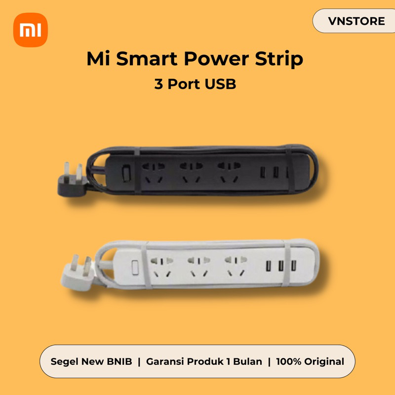 Jual Xiaomi Mi Smart Power Strip Plug Adapter With 3 USB Port 2A ...