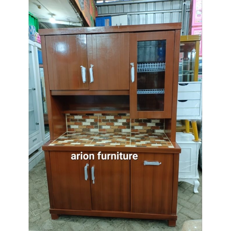 Jual Lemari sayur/Rak piring Lemari sayur 3 pintu minimalis/Semi ...