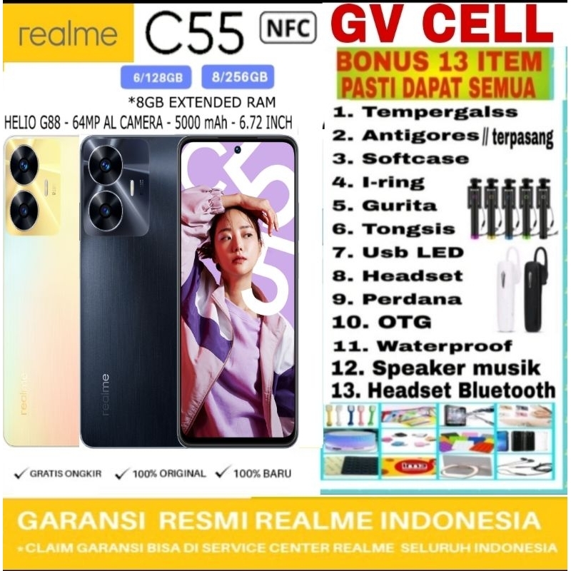 Jual REALME C55 NFC 8/256GB RAM 8GB ROM 256GB & 6/128GB GARANSI RESMI ...