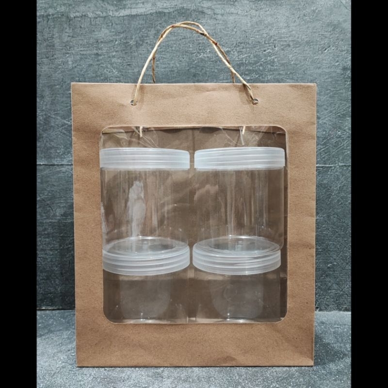 Jual Paper Bag Toples Silinder / 10 pcs Goodie Bag Mika Jendela ...
