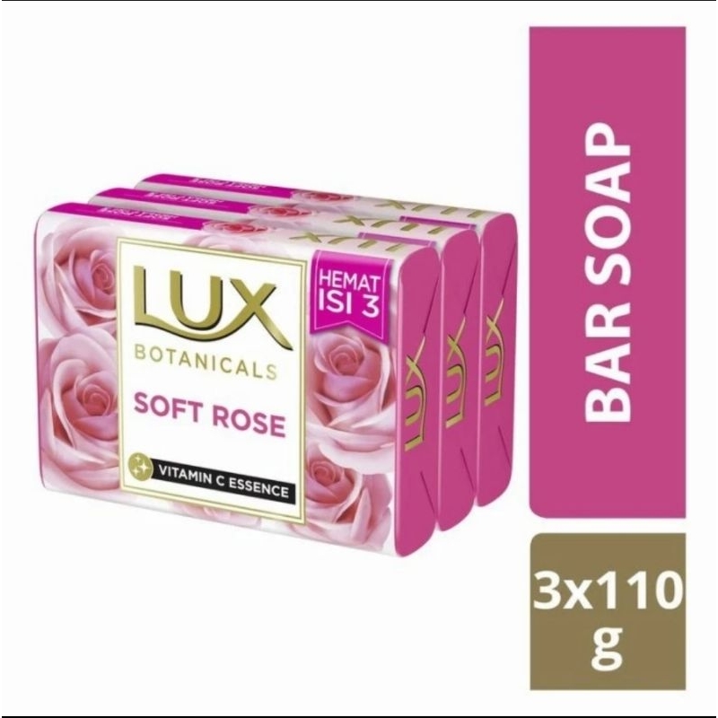 Jual Lux Sabun Mandi Batang Pink Soft Rose 3 X 110g | Shopee Indonesia