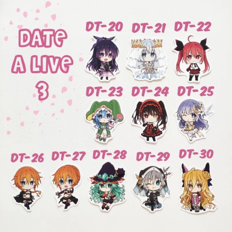 Jual Sticker Anime Date A Live 3 Merchandise | Shopee Indonesia