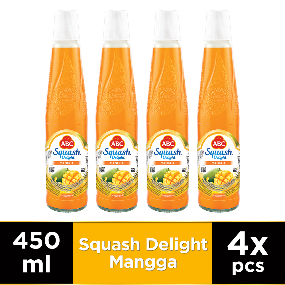 Jual ABC Sirup Squash Delight Mangga 450 ml - Multi Pack 4 pcs | Shopee ...