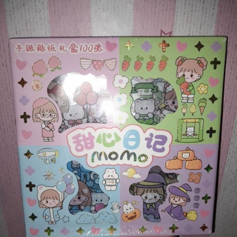 Jual Stiker Viral momo, Anne isi 100 lembar/box karakter lucu ...