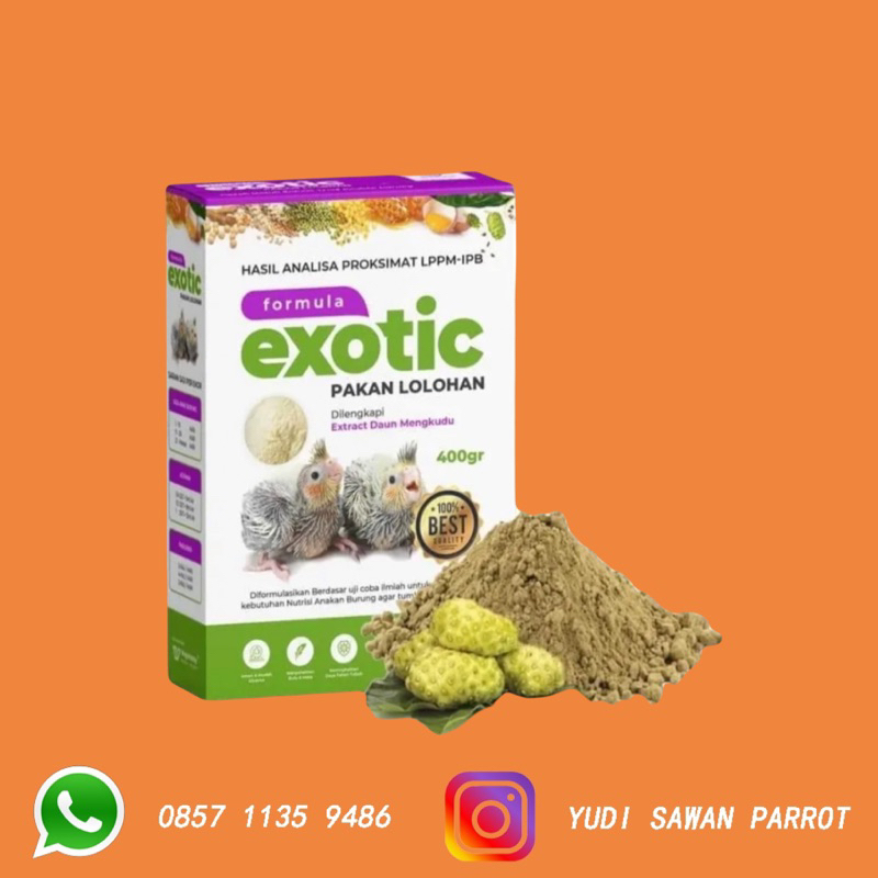 Jual Formula Exotic Pakan Makanan Bubur Lolohan Parkit Lovebird Conure ...