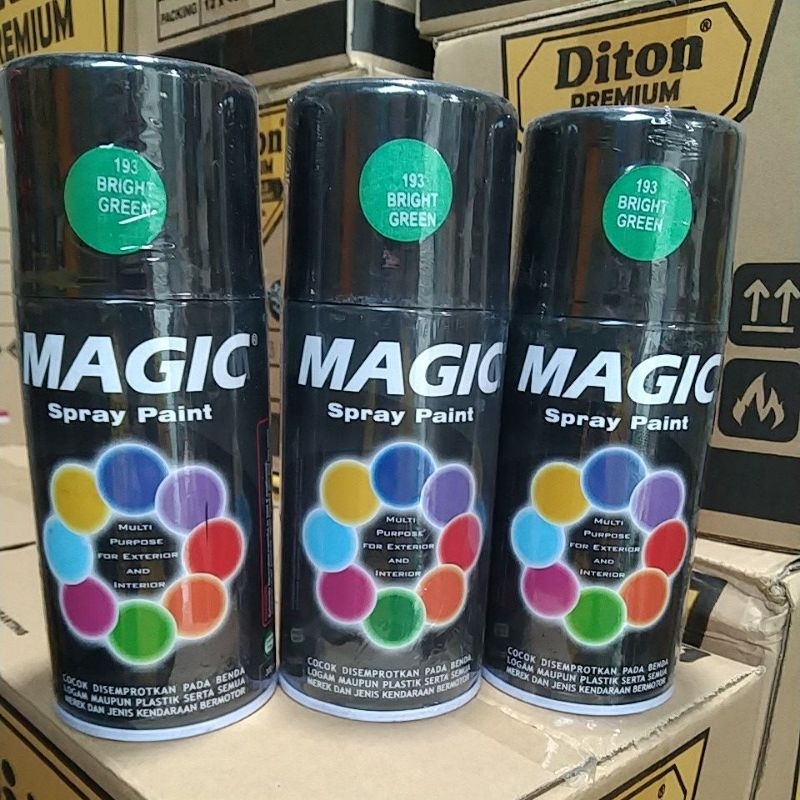 Jual pilok pilox magic spray paint magic bright green 193 300cc hijau ...