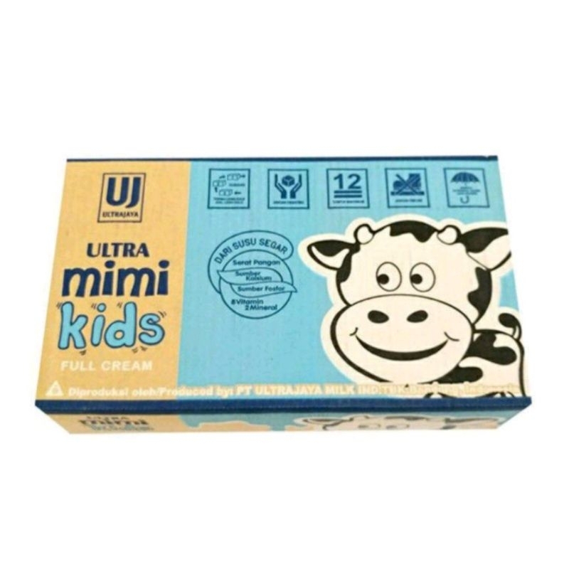 Jual 1 DUS/40 PCS SUSU UHT ULTRA MIMI KIDS RASA FULL CREAM/COKLAT/VANILLA/STRAWBERRY KEMASAN 125 ...