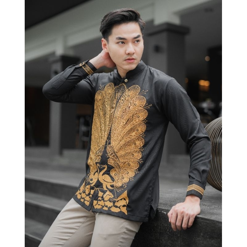 Jual Kemeja Bordir Pria NUC.ID Burak 05 (Hitam) | Shopee Indonesia