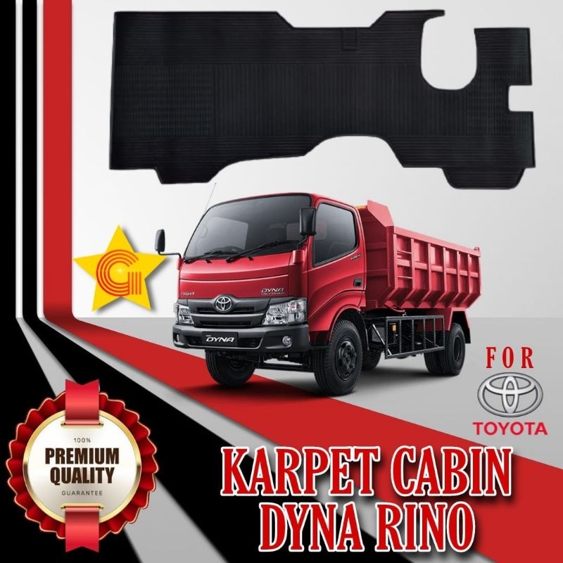 Jual Karpet Karet Berlogo Toyota Dyna Rino 2015-2023 Truck Cabin Depan ...