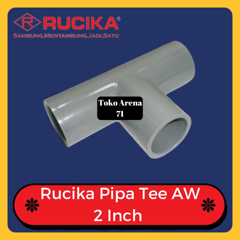 Jual TEE AW 2” FITTING PIPA PVC MERK RUCIKA T 2 inch | Shopee Indonesia