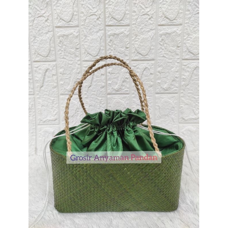 Jual Tas Pandan KOTAK PANJANG PARCEL Serut Tas Parcel Keranjang Parcel ...