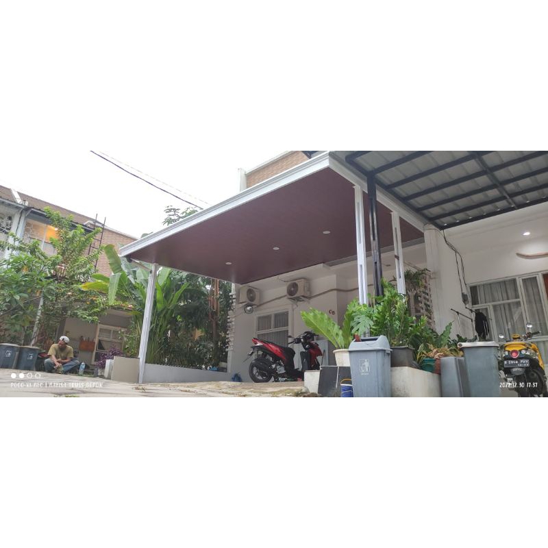 Jual Kanopi baja ringan plus pvc lisplang profil besi termurah | Shopee ...