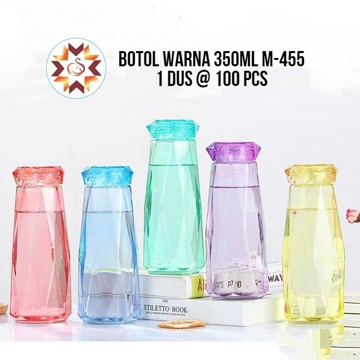 Jual Botol Minum Kaca Diamond Kristal 350&420ml / Tumbler Glass / Botol ...