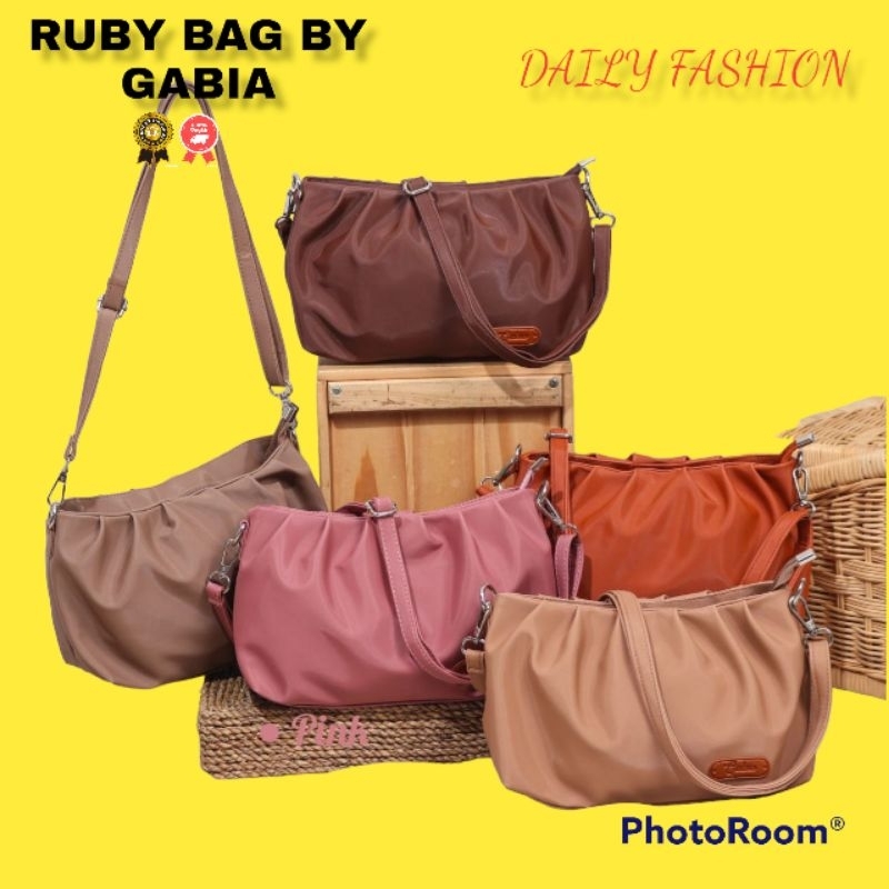 Jual TAS SELEMPANG RUBY BAG BY GABIA BAHAN CHOCOLY ANTI AIR PREMIUM ...