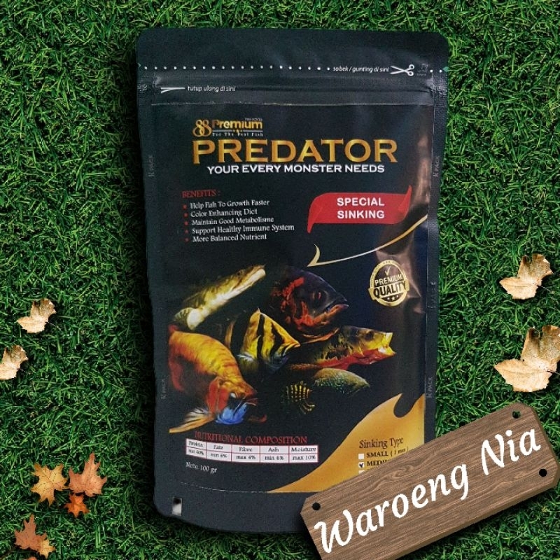 Jual Pelet Ikan Predator Sinking Premium 88 Predator / Pakan Ikan ...