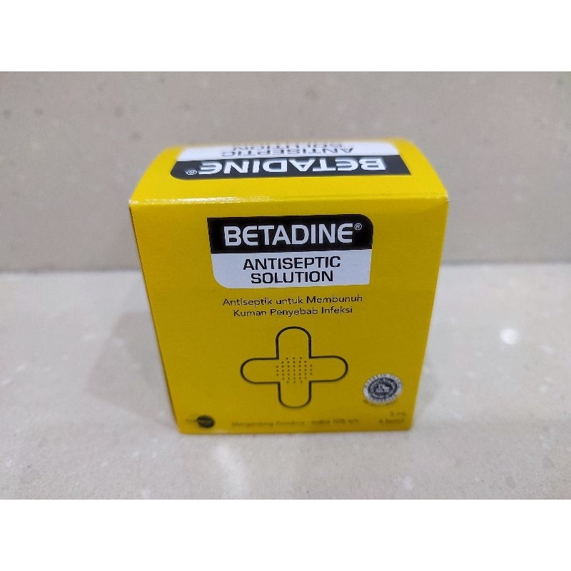 Jual Betadine 5ml / Betadine Antiseptic Solution / 1 Box Betadine 5ml ...