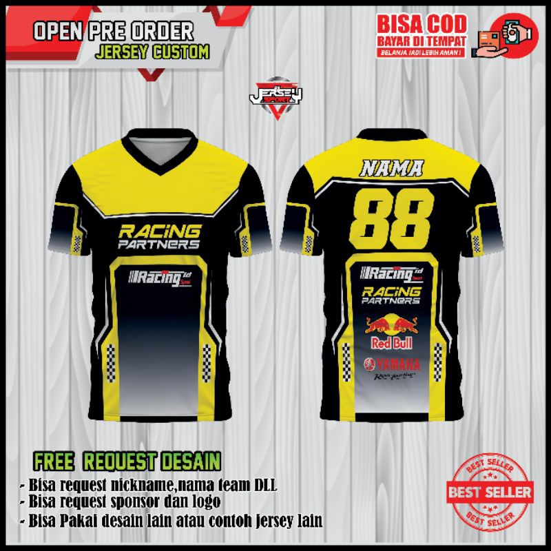Jual Jersey Racing Desain Custom Warna,Nama DLL | Shopee Indonesia