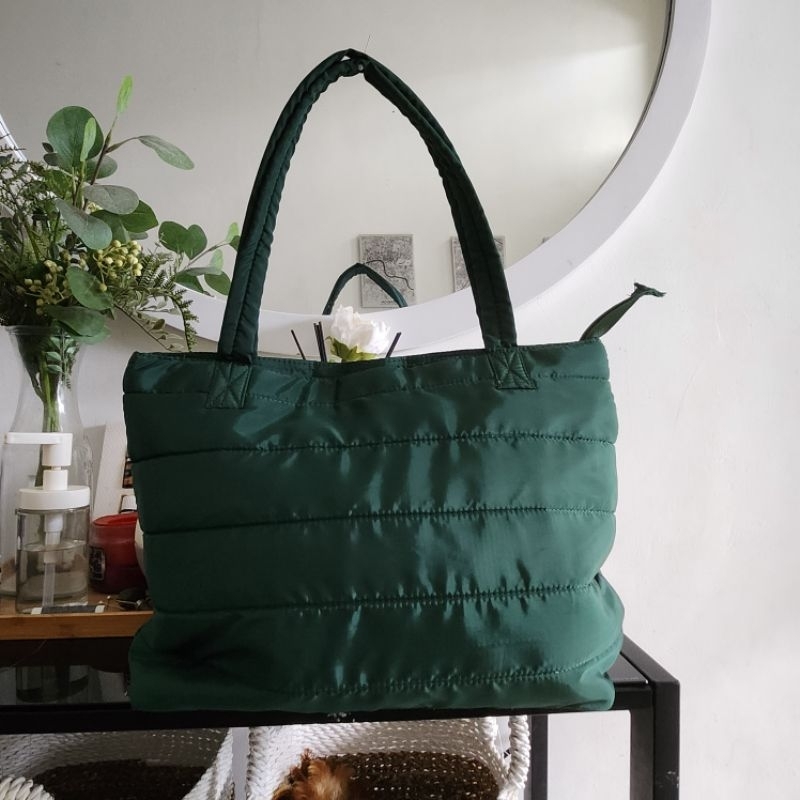 Jual TAS TOTE BAG PUFFY tote bag besar quilting | Shopee Indonesia