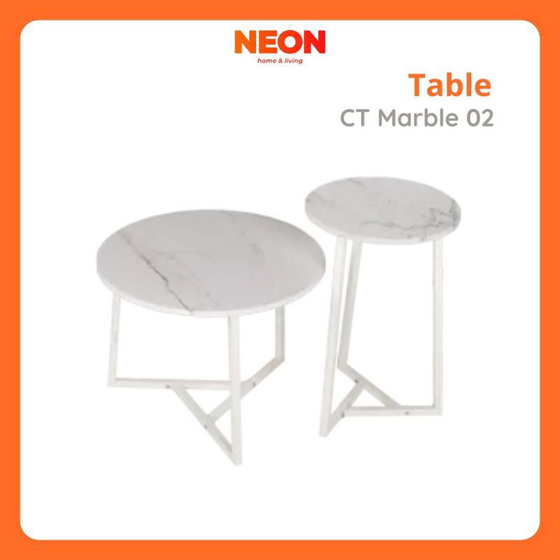 Jual Meja Tamu CT Marble 02 | Meja Bulat 2 Susun | Meja Kopi Minimalis ...
