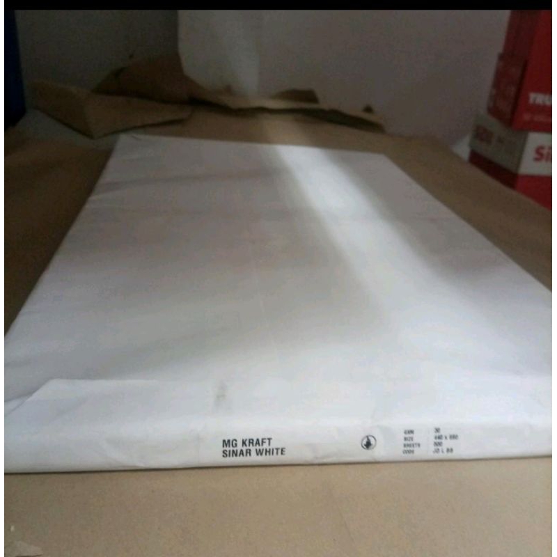 Jual Kertas Litho /dosla putih / Kertas Pembungkus Roti / kertas puyer 44X69 (1Rim) | Shopee ...