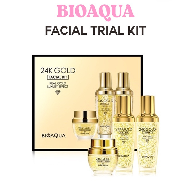 Jual BIOAQUA 24K Gold Facial Kit ( Toner 100ml + Serum 100ml + Cream ...
