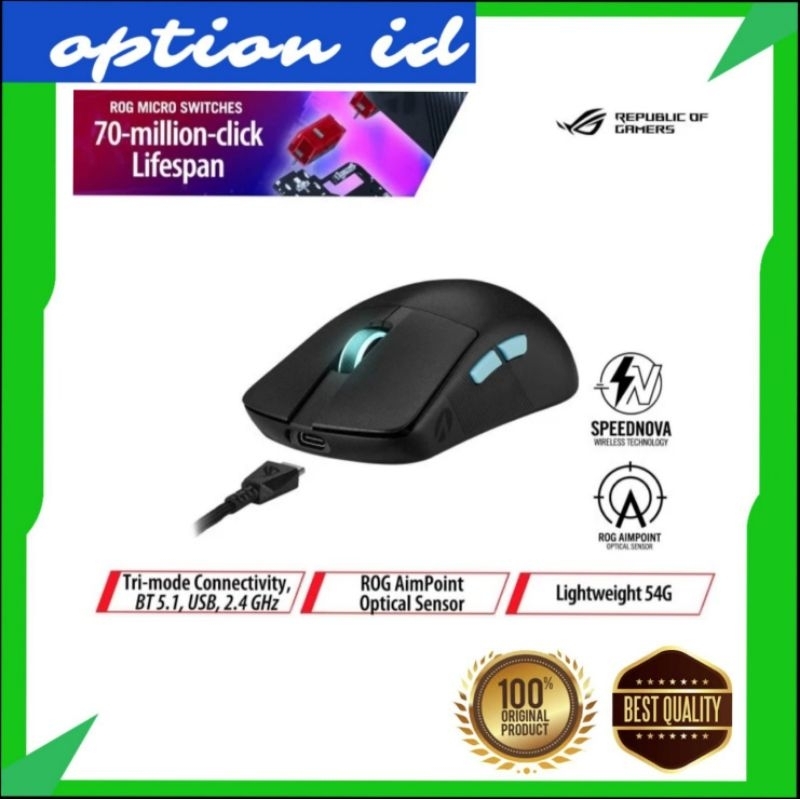 Jual Mouse Gaming ASUS ROG HARPE ACE Aim LAB | USB 2.0 RGB - Black ...