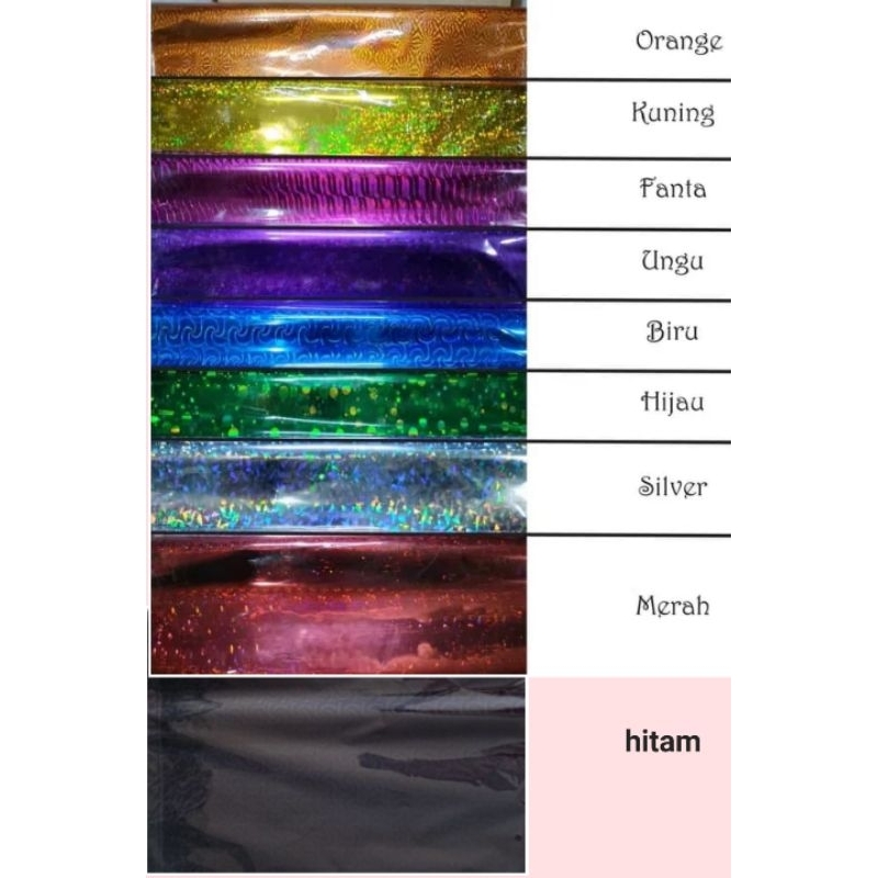 Jual ECER Plastik parcel metalik hologram pembungkus kado | Shopee ...
