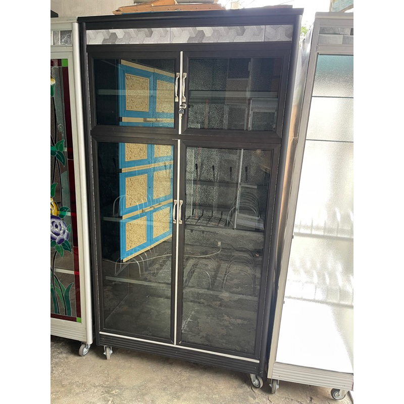 Jual Lemari Rak Piring 2 Pintu Roda Tempahan | Shopee Indonesia