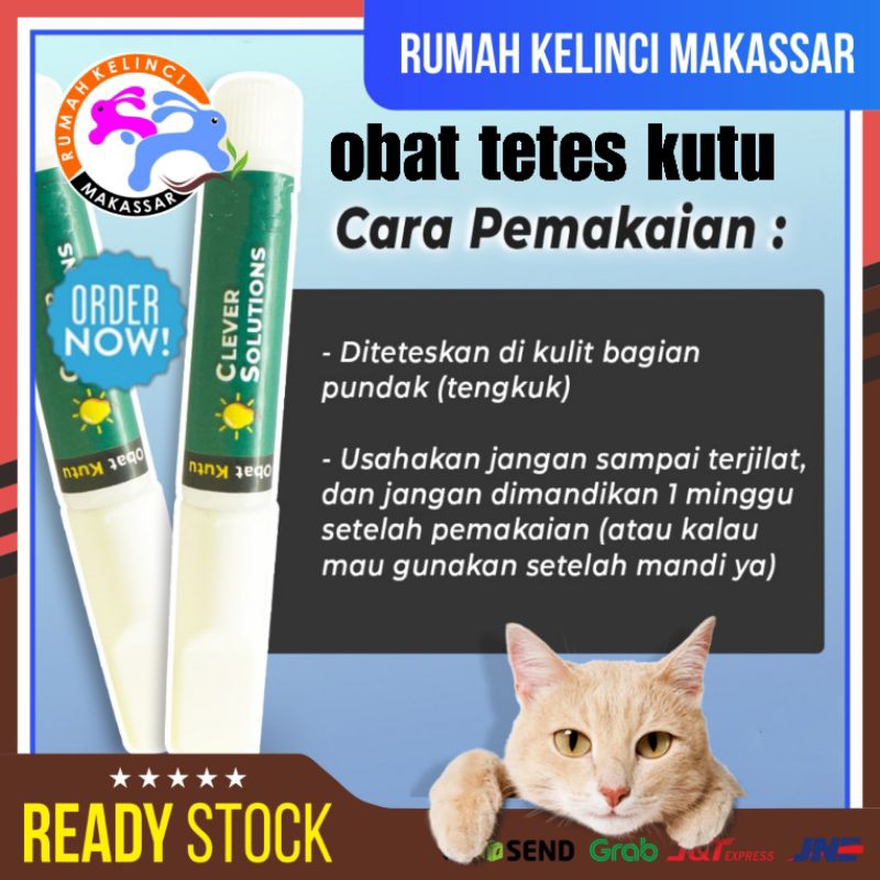 Jual Obat Tetes Kutu Kucing 2ml Pembasmi Penghilang Anti Kutu Parasit ...