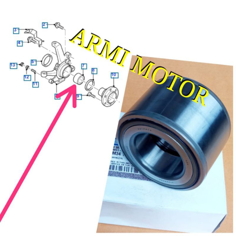 Jual Bearing Roda Depan Ford Everest Ranger 2.5 cc 3.0 cc Laker Roda ...