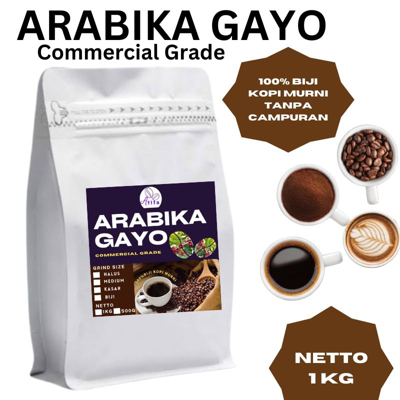 Jual Kopi Arabika Aceh Gayo 1Kg (Biji/Bubuk) Commercial Grade / Kopi ...