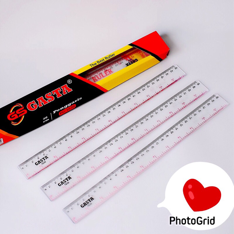 Jual Penggaris Plastik ukuran 30cm penggaris plastik 30 cm ruler ...