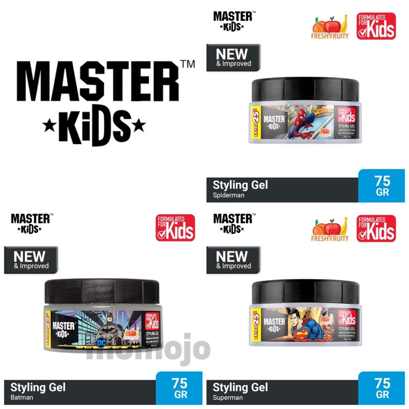 Jual MASTER KIDS Hair Styling Gel Superhero Gel Rambut Anak 75 gr ...