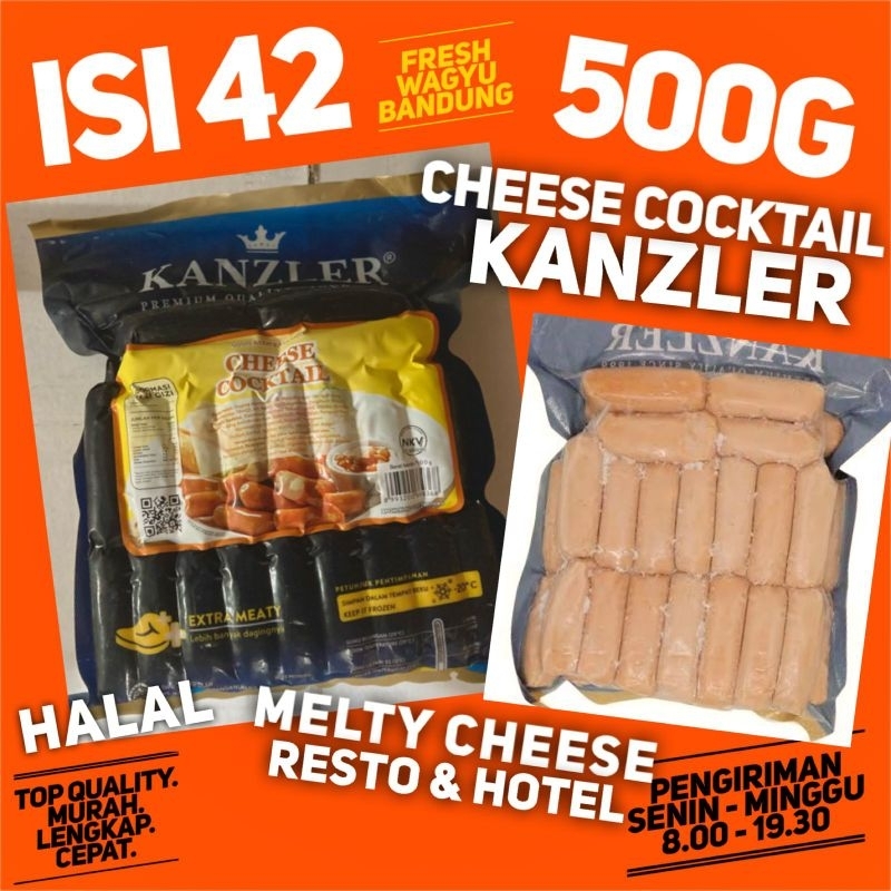 Jual KANZLER CHEESE COCKTAIL SOSIS AYAM KEJU HALAL PREMIUM 500g ...