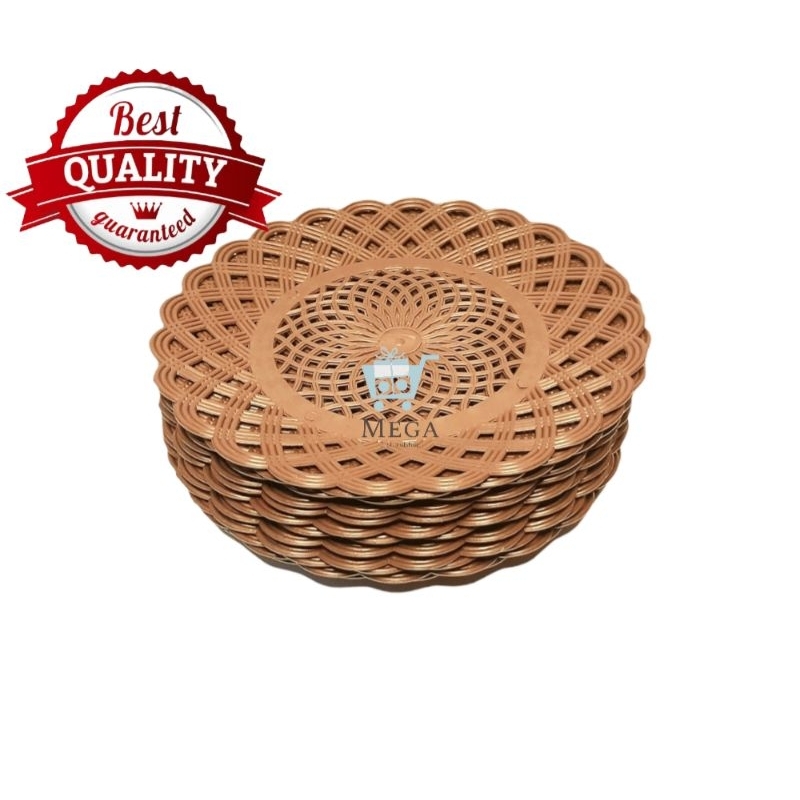 Jual Promo.. Piring Rotan Plastik 1 Lusin (12 Pcs) | Shopee Indonesia