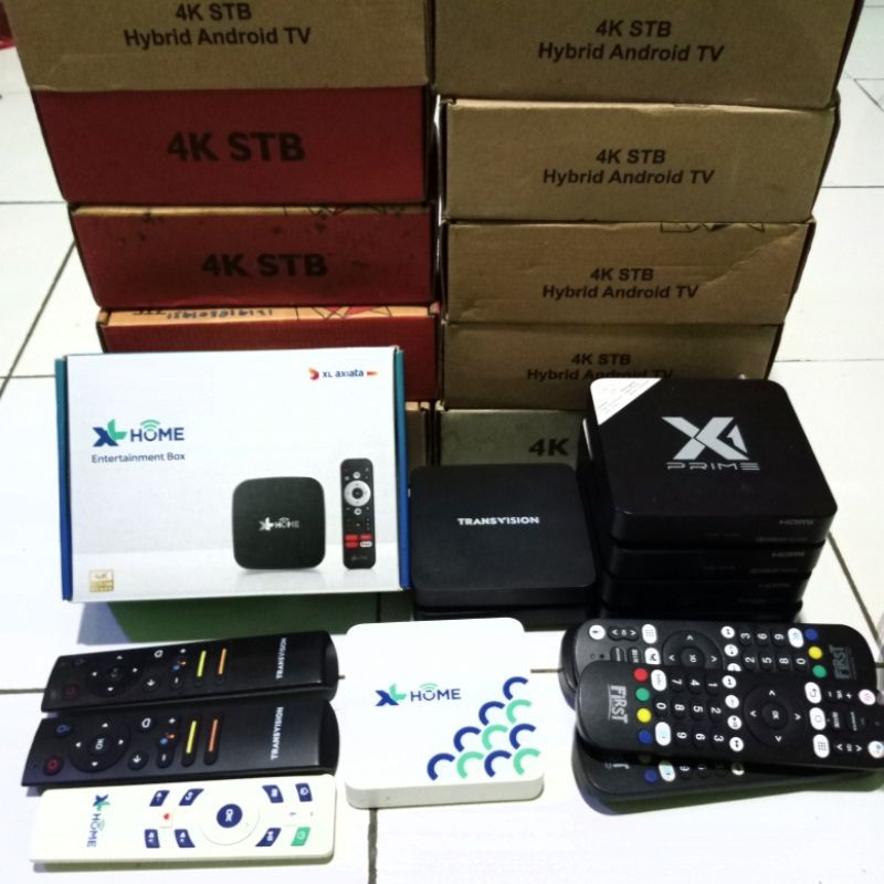 Jual stb set-top box android zxv10 b860h v5/v2 dan X1-preme-c/transvison/XL home ORI remote ...