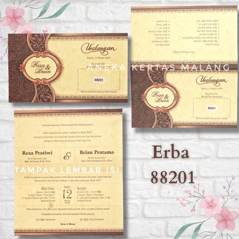 Jual Blangko Undangan Erba 88201 (Cek Deskripsi) | Shopee Indonesia