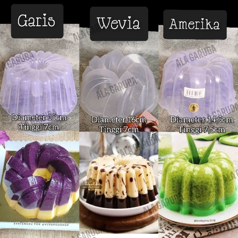 Jual Cetakan Agar Puding Polkadot Garis Wevia Weavia Amerika Kecil ...