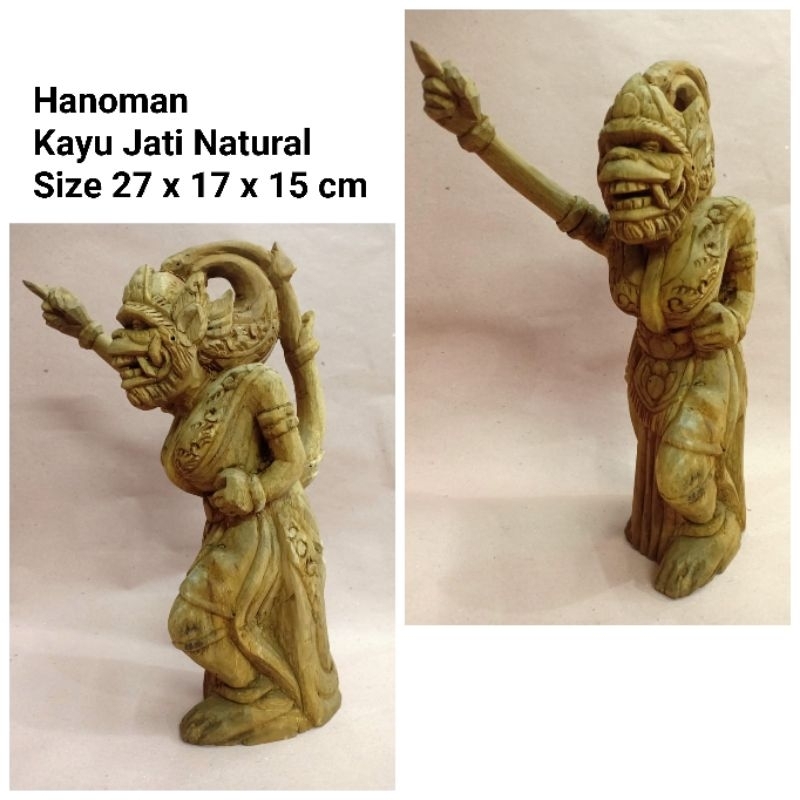 Jual Patung kayu jati Hanoman sugriwa bima kresna semar | Shopee Indonesia