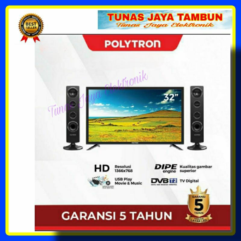 Jual LED POLYTRON 32 CINEMAX SPEAKER TOWER / LED POLYTRON 32 DIGITAL / LED POLYTRON 32TV1855 ...