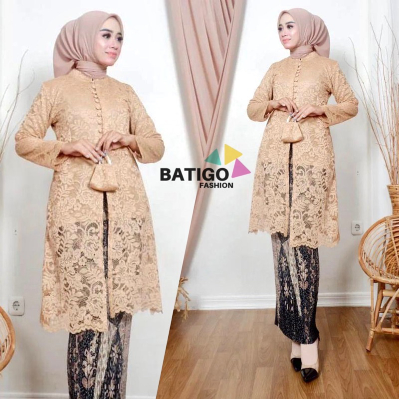 Jual Set Kebaya Kurung Tunik Kancing - Setelan Kebaya Modern - Kebaya ...