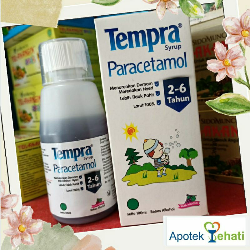 Jual Tempra Sirup 100 mL Paracetamol Obat Turun Panas Anak | Shopee ...